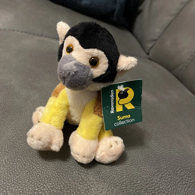 RAVENSDEN SUMA COLLECTION Soft Toy Cuddly Plush Squirrel Monkey Small ...