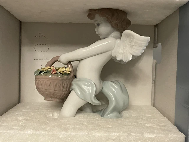 LLADRO HEAVEN'S HARVEST ANGEL FIGURINE #8676 60TH ANNIVERSARY 01008676 ...