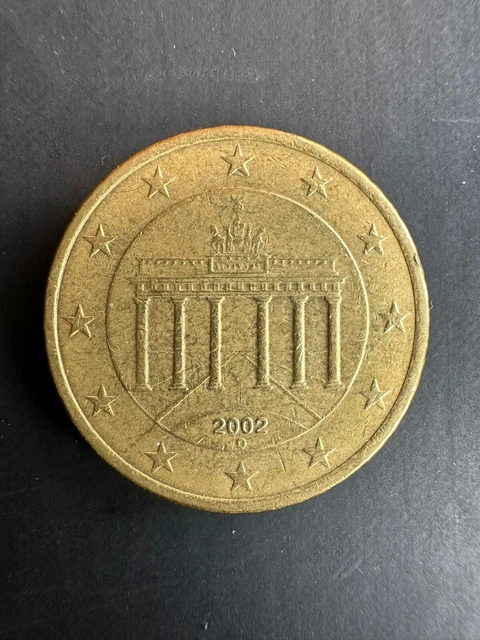 MONETA RARA GERMANIA da 50 Centesimi di Euro del 2002 - D - SPL EUR 50 ...