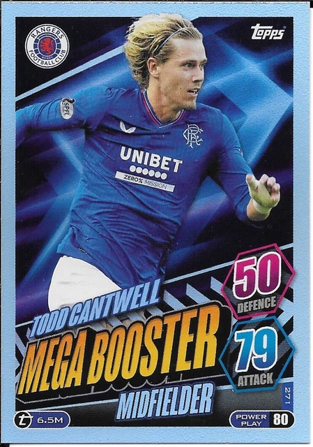 TOPPS MATCH ATTAX SPFL 2023-24 Todd Cantwell Mega Booster Glasgow ...
