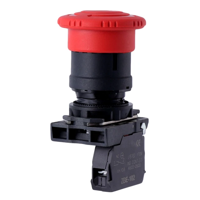 EMERGENCY STOP PUSH Button Mushroom Red Shut off Switch Tool £8.36 ...
