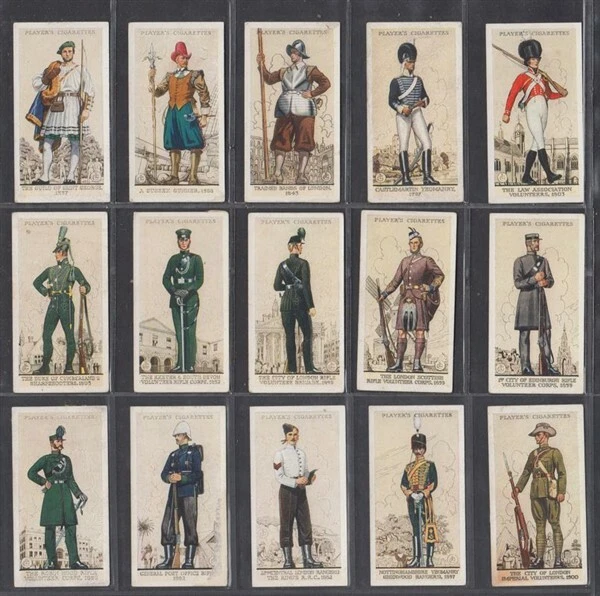 CIGARETTE CARD PART Set Player Uniforms Of The Territorial Army 1939 ...