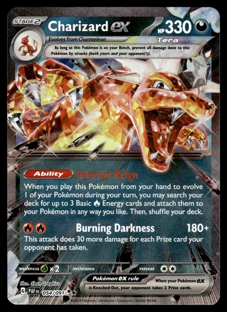 CHARIZARD EX 2024 Pokémon PAF Paldean Fates G22 #054 Double Rare Holo ...