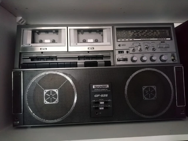 SHARP GF 525 ghetto blaster boombox, radio, cassette tape player £170.00 - PicClick UK
