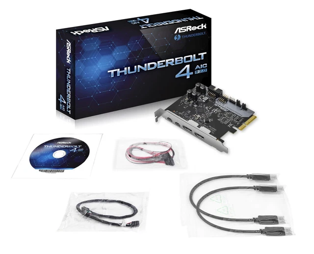ASROCK THUNDERBOLT 4 AIC R2.0 Expansion Board Intel 500 Series ...