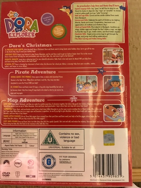 DORA THE EXPLORER: Christmas Crackers Dora’s Christmas, Pirate & Map ...