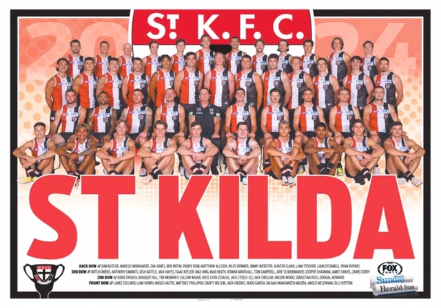 2024 ST KILDA saints AFL FOOTBALL team poster, BIG 590mm,BARGAIN $39.00 - PicClick AU