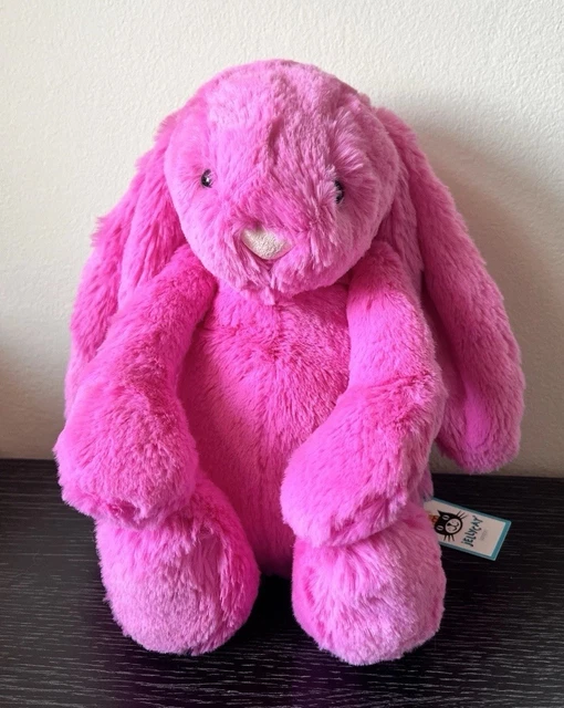JELLYCAT BASHFUL MEDIUM Hot Pink Bunny BNWT £146.30 - PicClick UK