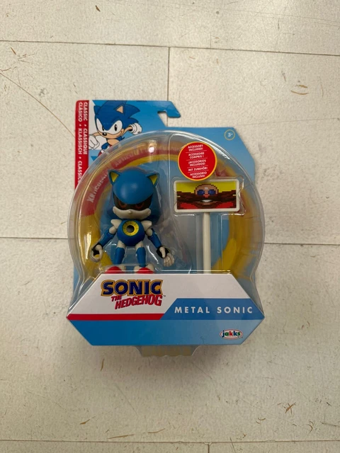 SONIC THE HEDGEHOG Metal Sonic 4” Figure With Goal Post Jakks Pacific £ ...