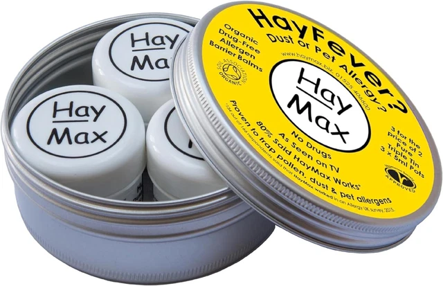 HAYMAX ALLERGEN BARRIER Balm Triple Tin Pure | Pack of 3 | Organic ...