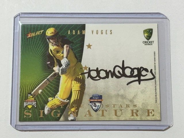 2008-09 SELECT AUSTRALIAN Cricket Signature Card S12 Adam Voges $39.95 ...