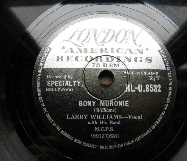 1015/ LARRY WILLIAMS-BONY Moronie-You bug me baby-"JUKEBOX-HITS"-78rpm ...