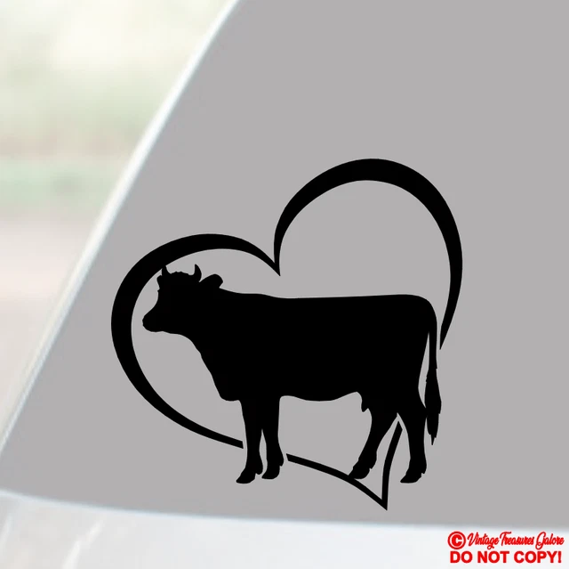 DAIRY COW VINYL Decal Sticker Car Window Wall Bumper Milk Farmer Farm ...