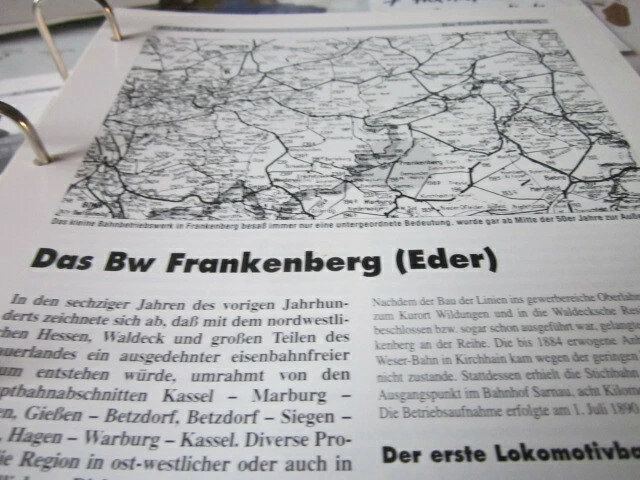 BAHNBETRIEBSWERK MIT GLEISPLAN N 7 Frankenberg an der Eder 16S EUR 8,65 ...