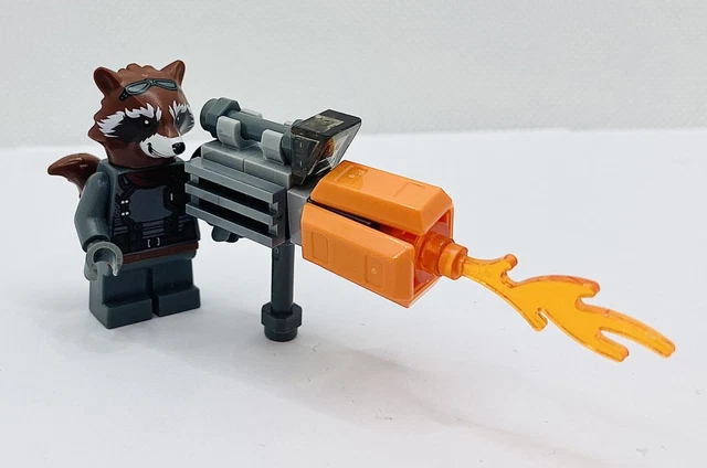 LEGO SUPERHEROES: GOTG Rocket Racoon Minifigure with Weapon 76231 £7.00 ...