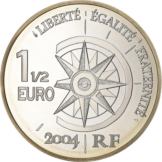[#198720] FRANCE, 1-1/2 Euro, Le Trans Sibérien, 2004, Paris, Silver ...