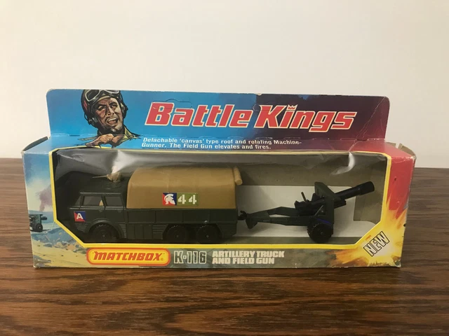 MATCHBOX BATTLE KINGS K-116 Artillery Truck and field Gun vintage £120. ...