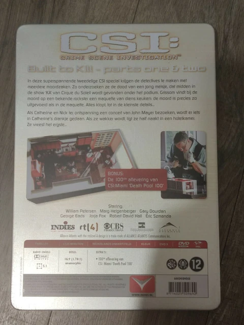 CSI SEASON 7 Special: Built To Kill 3D Lenticular Steel Book DVD Limited Edition £7.99 - PicClick UK