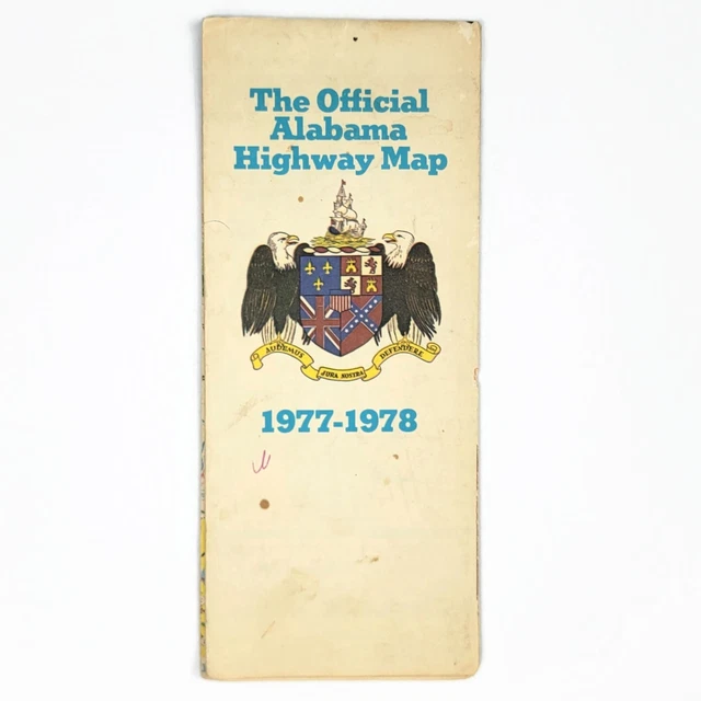 THE OFFICIAL ALABAMA Highway Map 1977-1978 Road Map 26" x 18" £10.33 - PicClick UK