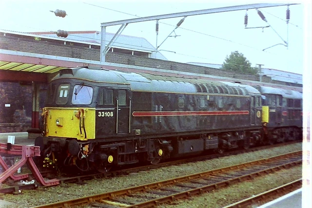 35MM RAILWAY COLOUR Negative Class 33 108 at Crewe £1.95 - PicClick UK
