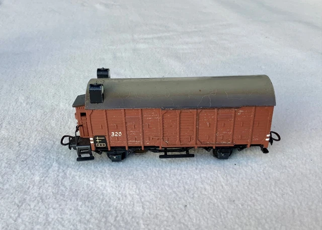 MÄRKLIN H0 # 320 S, Guss-Güterwagen m. Schlusslicht v. 1950, mit Originalkarton EUR 60,00 ...