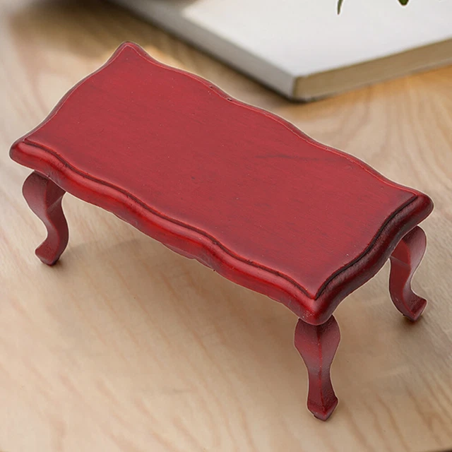 MINI MODEL FURNITURE 1/12 Wooden Miniature Table Doll House Accessories ...