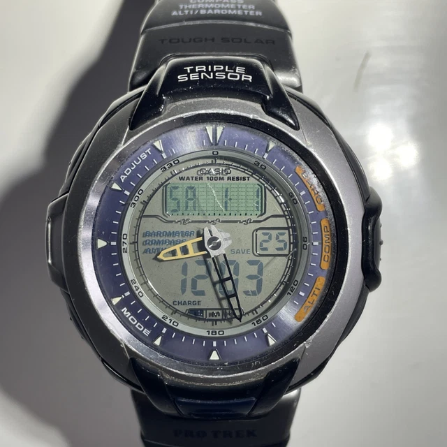 CASIO PROTREK PATHFINDER PRG-60L Triple Sensor Bar ALt Compass Ana Digi EUR 100,00 - PicClick FR