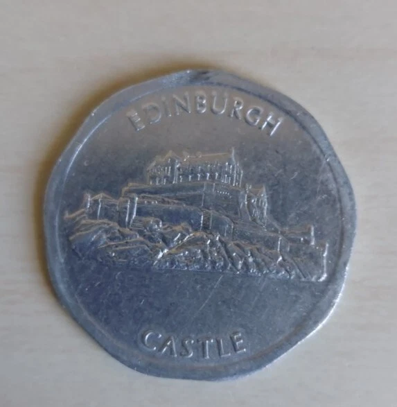 VINTAGE C1970S NATIONAL TRANSPORT Coin Token EDINBURGH CASTLE 50p ...