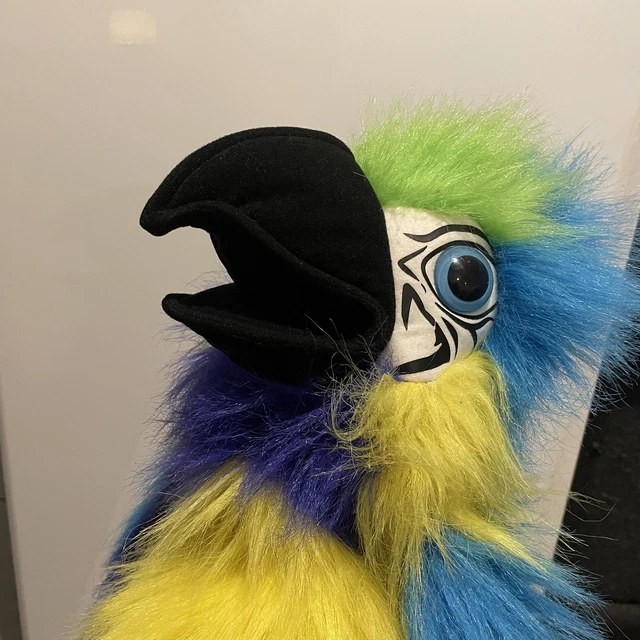 THE PUPPET COMPANY Parrot Macaw Bird Squawk Sound Hand Puppet Soft Toy ...