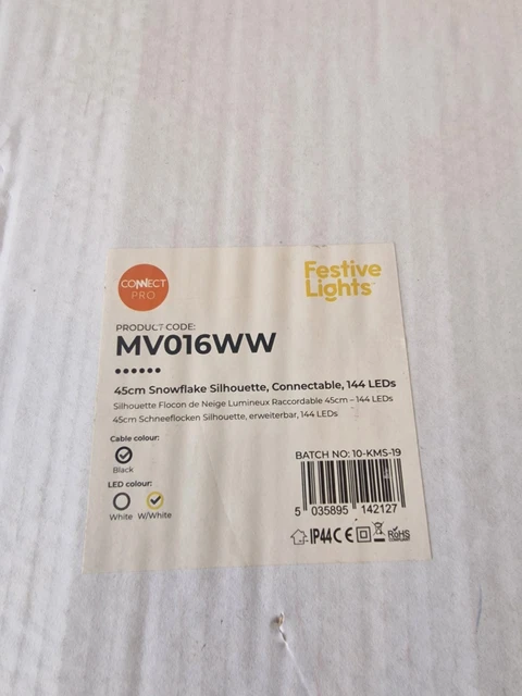 FESTIVE LIGHT CONNECTPRO Outdoor Snowflake Warm White LED Connectable ...