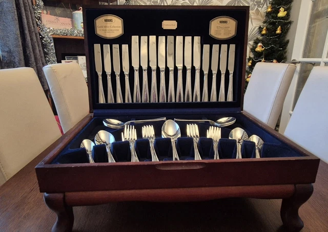 VINERS SILVER GUILD 58 Piece Cutlery Set. Traditional Bead. £165.00 ...