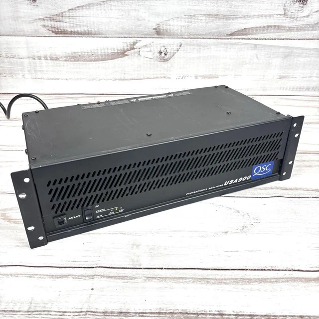 QSC USA 900 puissance Amplificateur Usé , Testé , Mineures Rayures ...