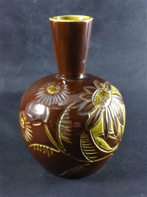 ANTIQUE SAMUEL LEAR Art Pottery Vase Aesthetic Movement Christopher ...