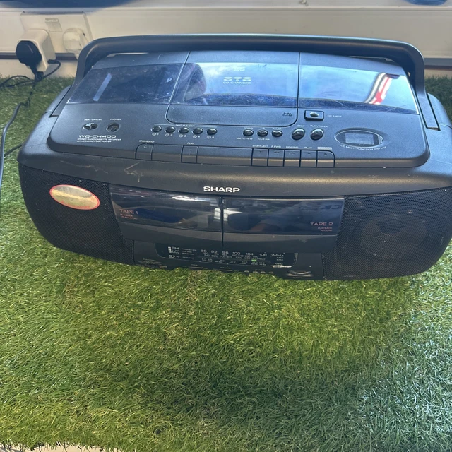 SHARP WQ-CH400 RADIO Cassette Recorder With 5 CD Player- Fully Tested ...