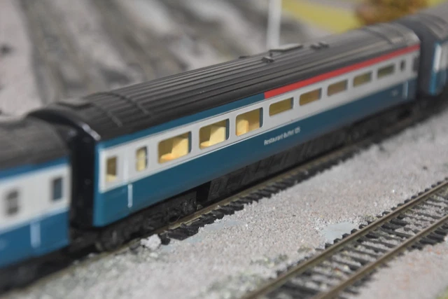 HORNBY R427 INTERCITY 125 HST Buffet Restaurant Coach 40307 BR Blue ...