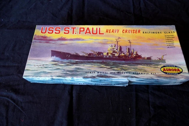 USS. ST PAUL heavy cruiser aurora model kit annees 50.60 ? EN BOITE ...