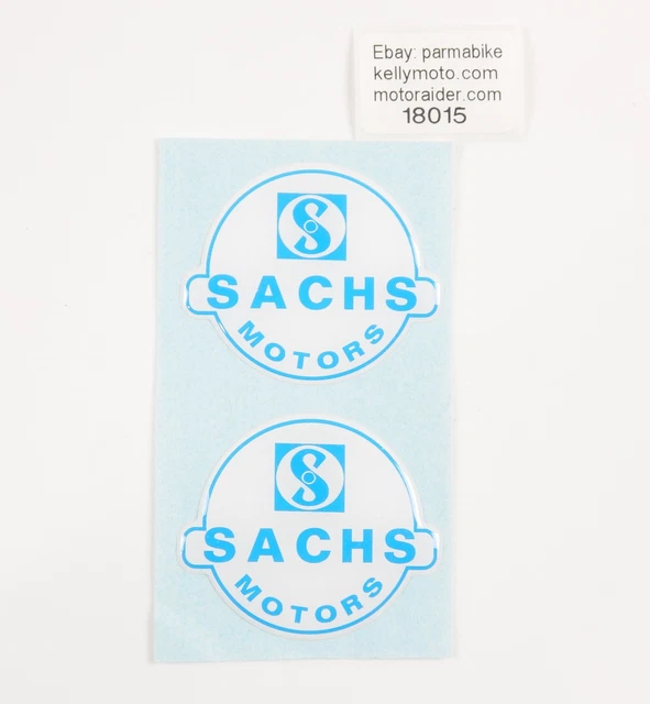 SACHS GAS FUEL TANK STICKER EMBLEM DECAL 2x2" HERCULES DKW VINTAGE ...
