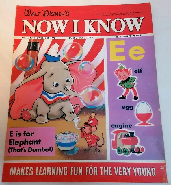 MAGAZINE - VINTAGE Magazine Walt Disney's Now I Know No. 5 4th November ...