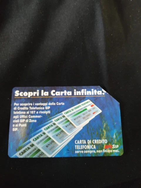 SCHEDE TELEFONICHE RARE sip scopri la carta infinita carta di credito telefonica EUR 200,00 ...
