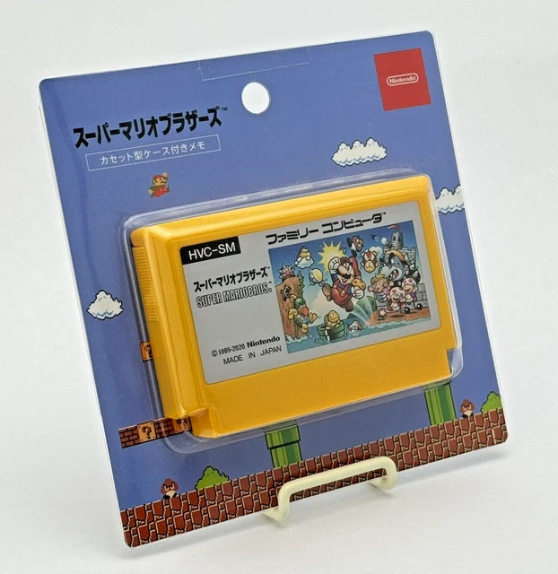 NINTENDO SUPER MARIO Family Computer Memo with cassette-type case Made ...