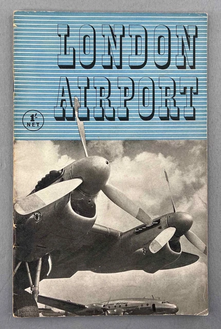 LONDON AIRPORT BOOKLET 1948 Route Map Bsaa Boac Saa Aer Lingus Fama Tca ...