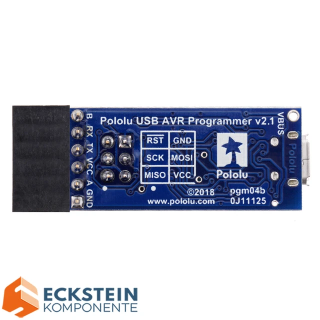 POLOLU USB AVR Programmer v2.1 Emulating STK500 TTL Serial Port MicroUSB 3172 EUR 26,99 ...