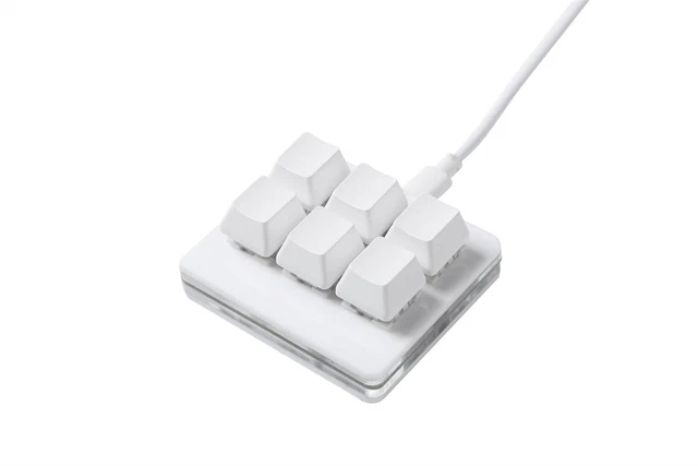 6 KEYS PROGRAMMABLE Mechanical Keyboard Macro keypad Red Shaft Switch ...