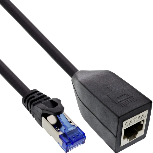 INLINE RJ45 SCHNITTSTELLENSCHUTZ Cat.6A S/FTP, RJ45 St./Bu., schwarz, 0 ...