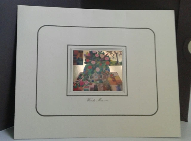 WANDA MANZONI, CROMOLITOGRAFIA D'arte Su Foglia Oro 24 Carati, Prearo ...