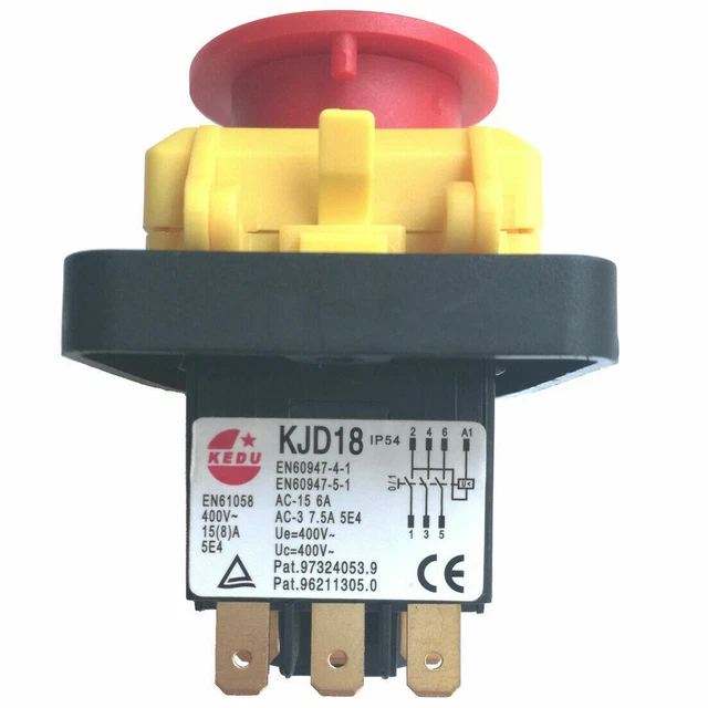 1 PIÈCE KEDU KJD18 EN61058 meuleuse marine 6 broches interrupteur ...