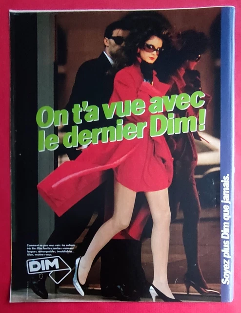 PUBLICITÉ DE PRESSE: Vêtement Lingerie Collant Bas Femme DIM 1982 EUR 2 ...