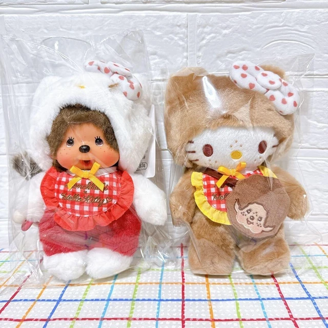 MONCHHICHI X HELLO Kitty collabo Part 2 Sekiguchi Plush Toy S monchichi ...
