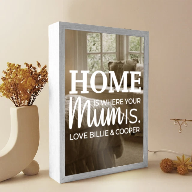PERSONALISED LED NIGHT Light Lamp Frame For Mum Mother's Day Birthday ...