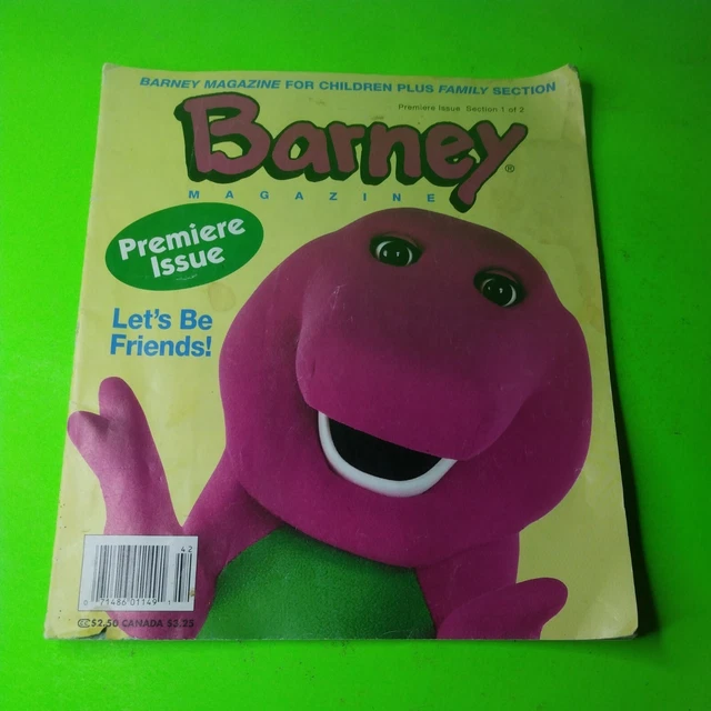 BARNEY MAGAZINE PREMIERE Issue Section 1 of 2 1994 Let's Be Friends £15 ...